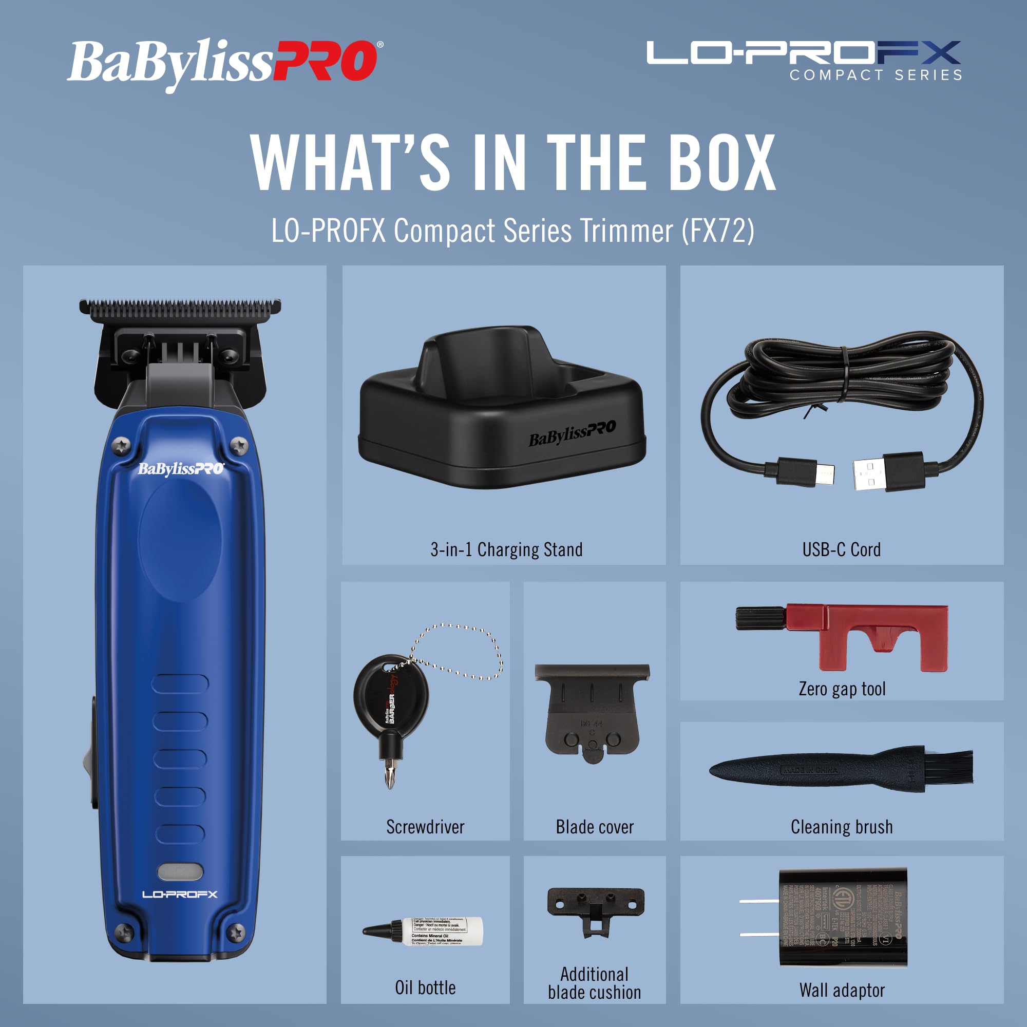 BaBylissPRO High-Performance Compact LO-PROFX Trimmers For Men ...